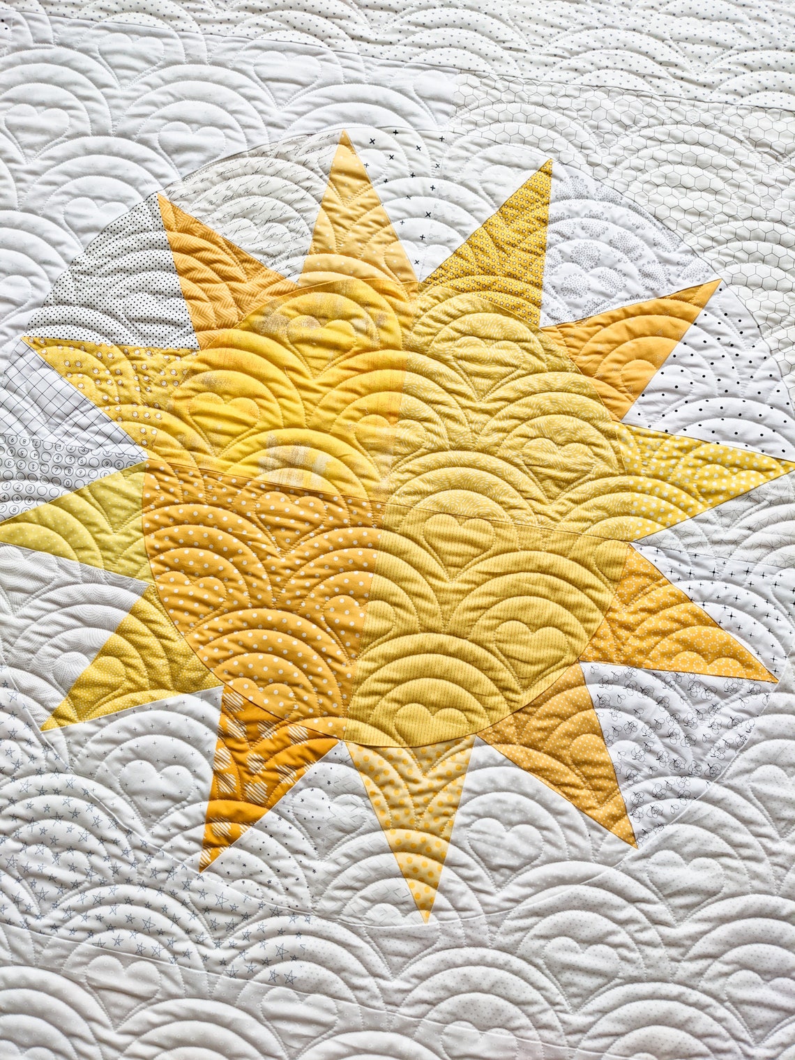 Jumbo Sunshine PDF Baby and Throw Quilt Pattern Modern Baby - Etsy