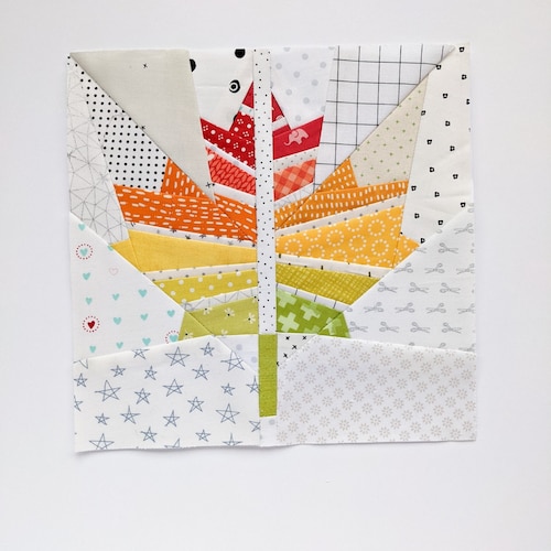 Geometric Leaf Foundation Paper Piecing FPP Quilt Block - Etsy Australia