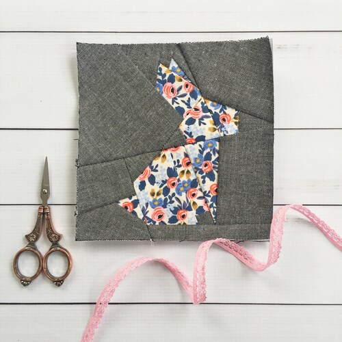 14 Rabbit Foundation Paper Piecing Quilt Block Pattern - Etsy