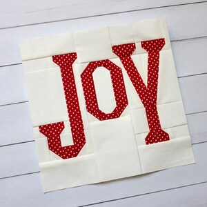 JOY Foundation Paper Pieced PDF Quilt Block Pattern || Christmas Quilt ...