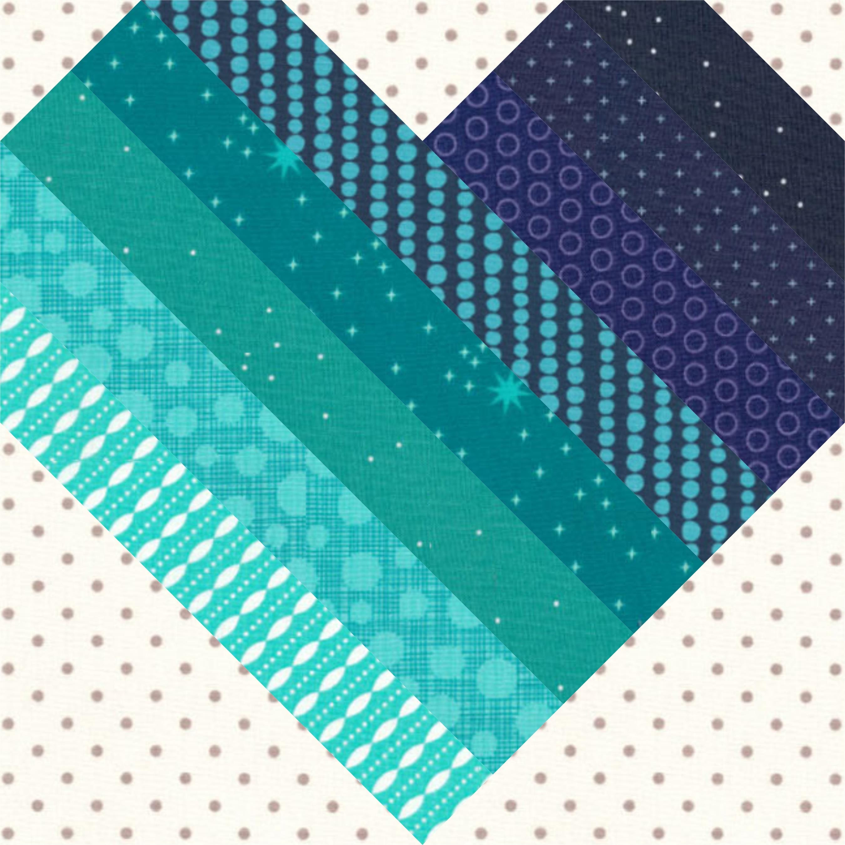 Striped Heart Foundation Paper Pieced (FPP) Pattern || Modern Heart ...