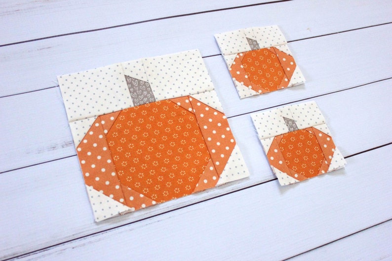 Tiny Pumpkin Foundation Paper Piecing Quilt Block Pattern - Etsy