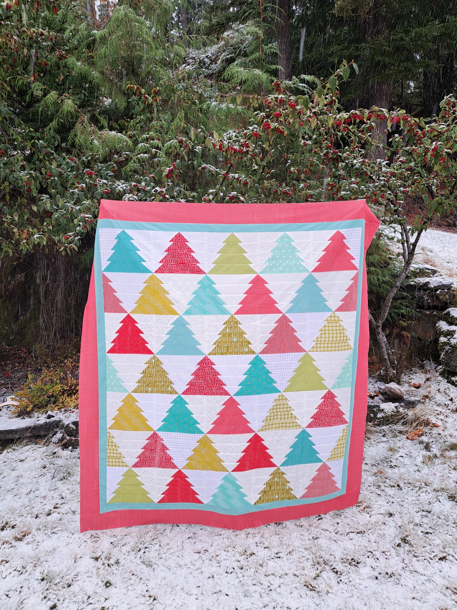 Merry Little Trees Quilt and Table Runner Pattern Bundle || Digital ...