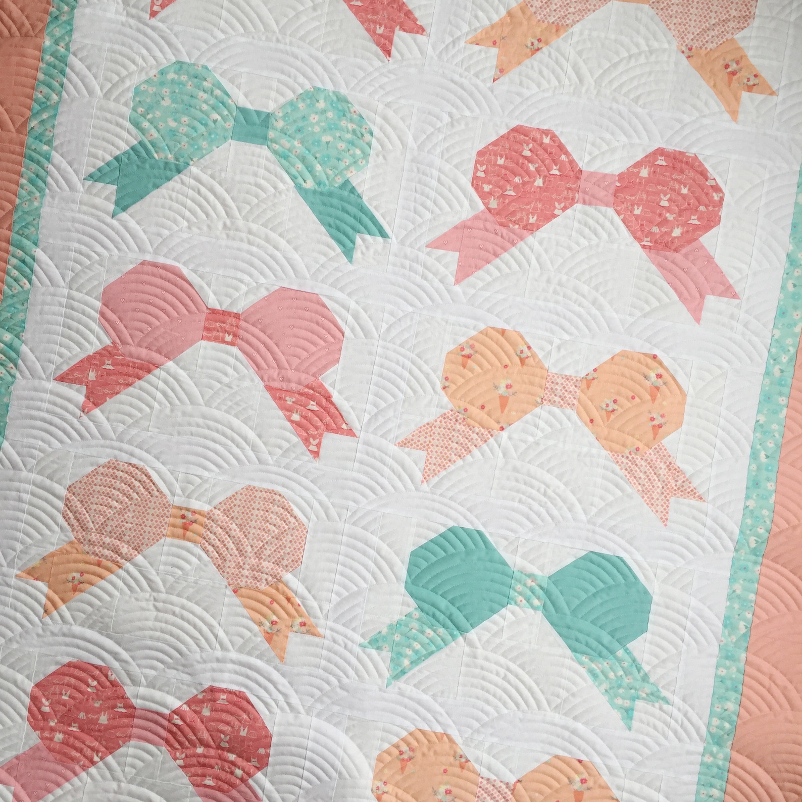 The Bow Quilt Pattern Baby Girl PDF Pattern Baby Quilt - Etsy