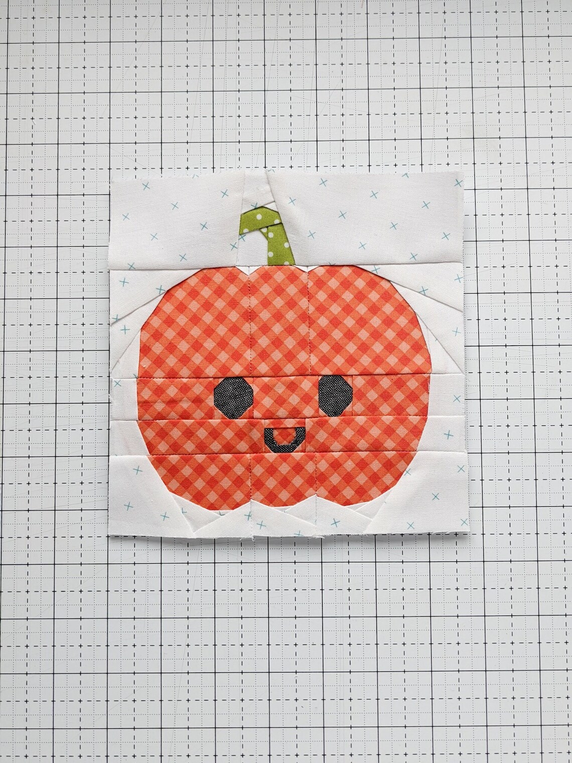 Cute Pumpkin Foundation Paper Piecing FPP Block Pattern || PDF Digital ...
