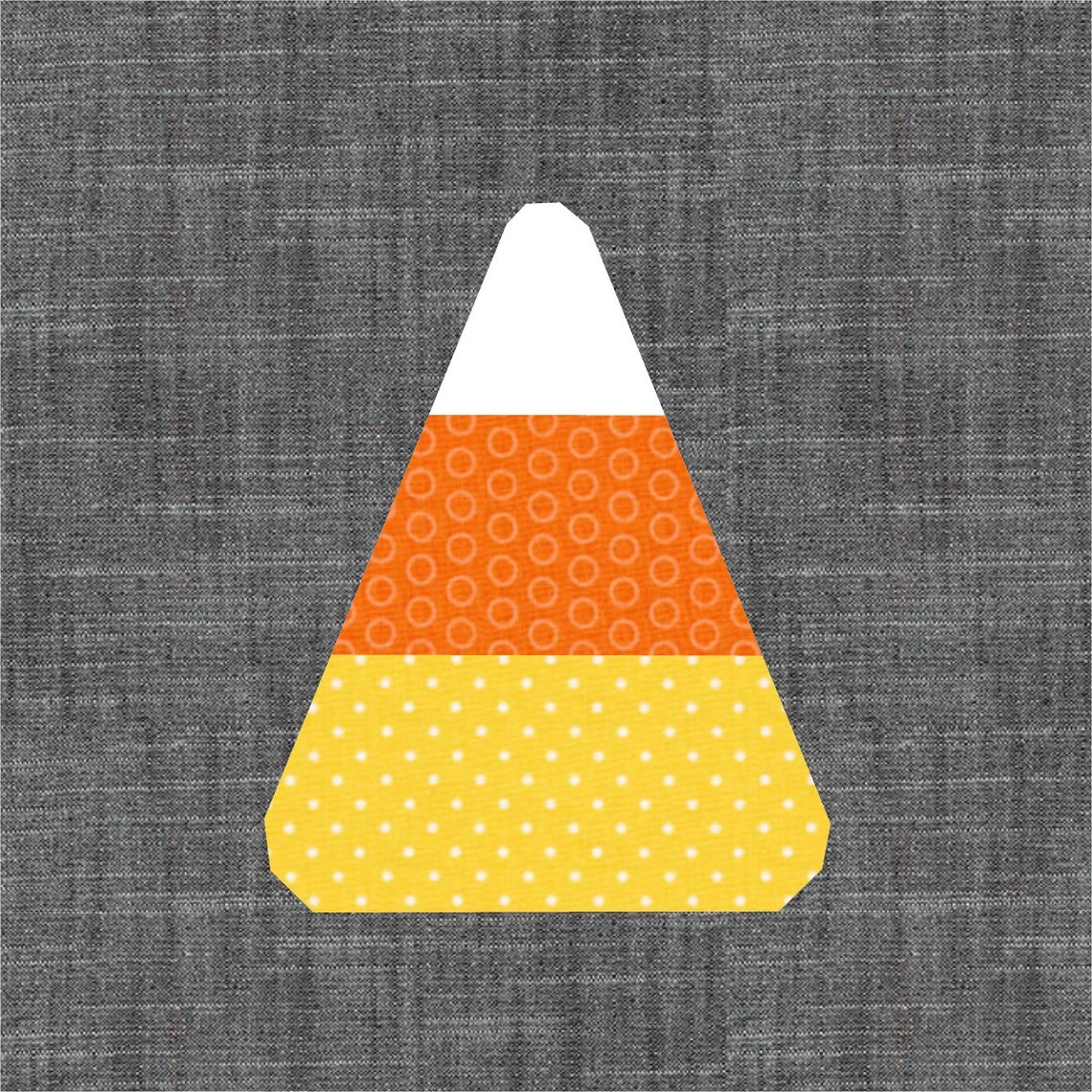 Candy Corn Foundation Paper Pieced FPP Quilt Block PDF Pattern Download ...