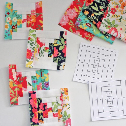 Tiny Courthouse Steps FPP Quilt Block PDF Pattern - Etsy