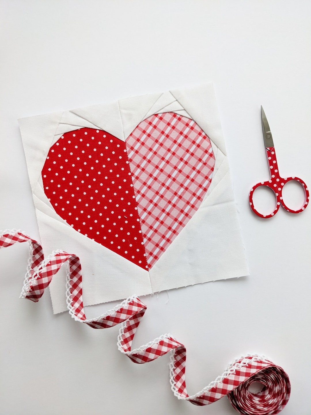 Classic Heart Foundation Paper Piecing Pattern With Five Sizes Included ...
