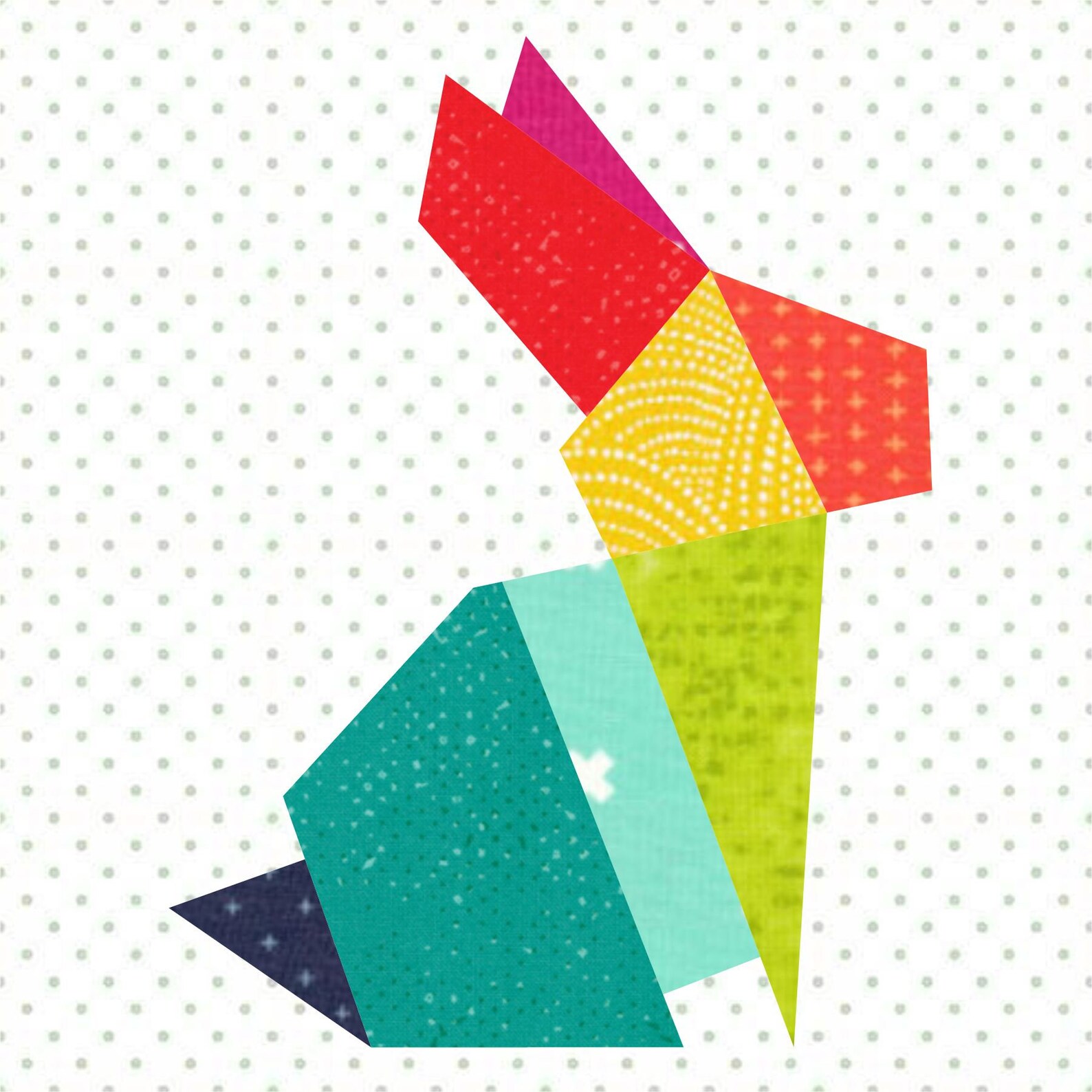 Bunny Foundation Paper Piecing PDF Digital Pattern Modern - Etsy