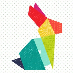 Bunny Foundation Paper Piecing PDF Digital Pattern Modern Geometric ...