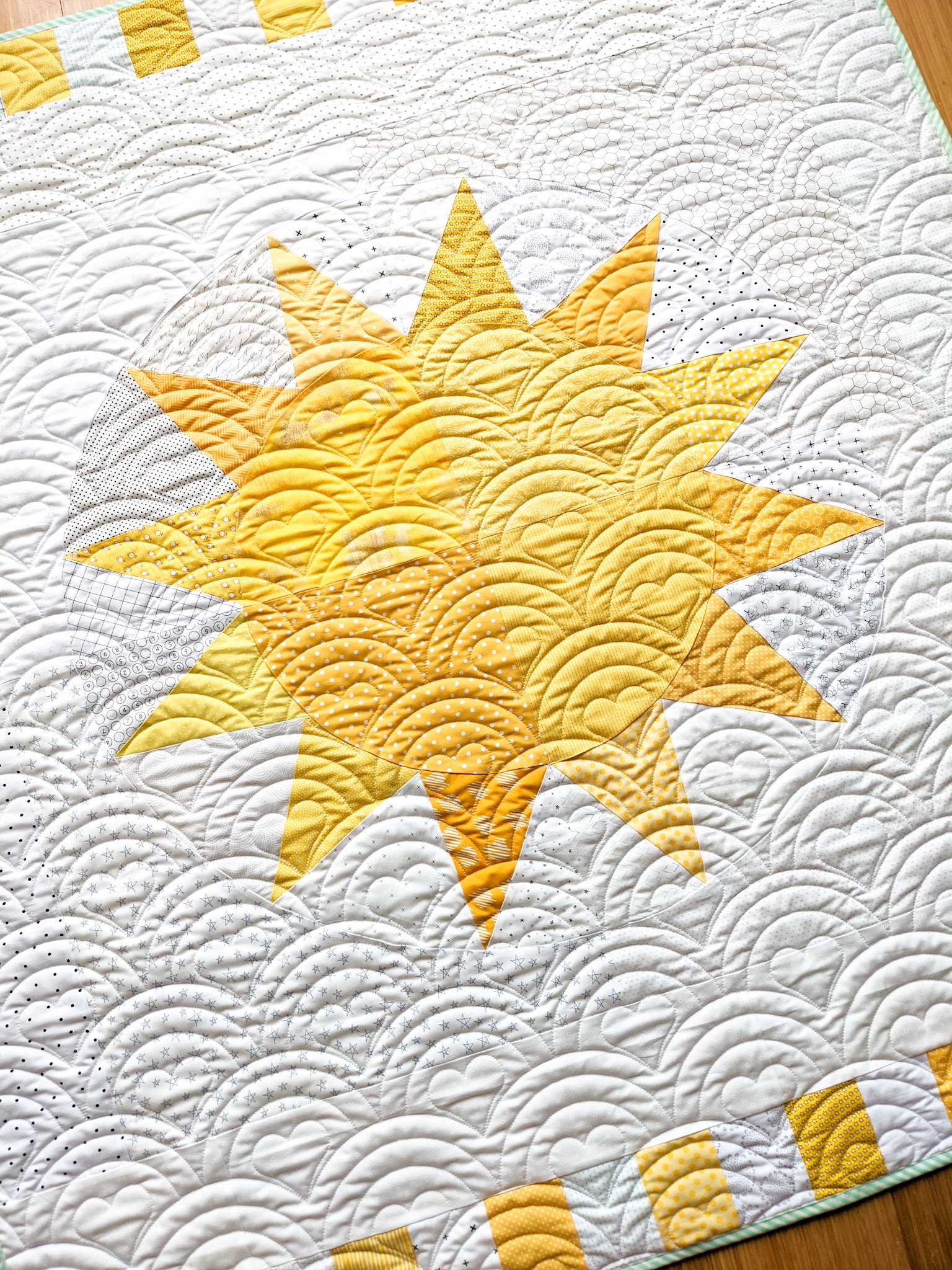 Jumbo Sunshine PDF Baby and Throw Quilt Pattern Modern Baby - Etsy