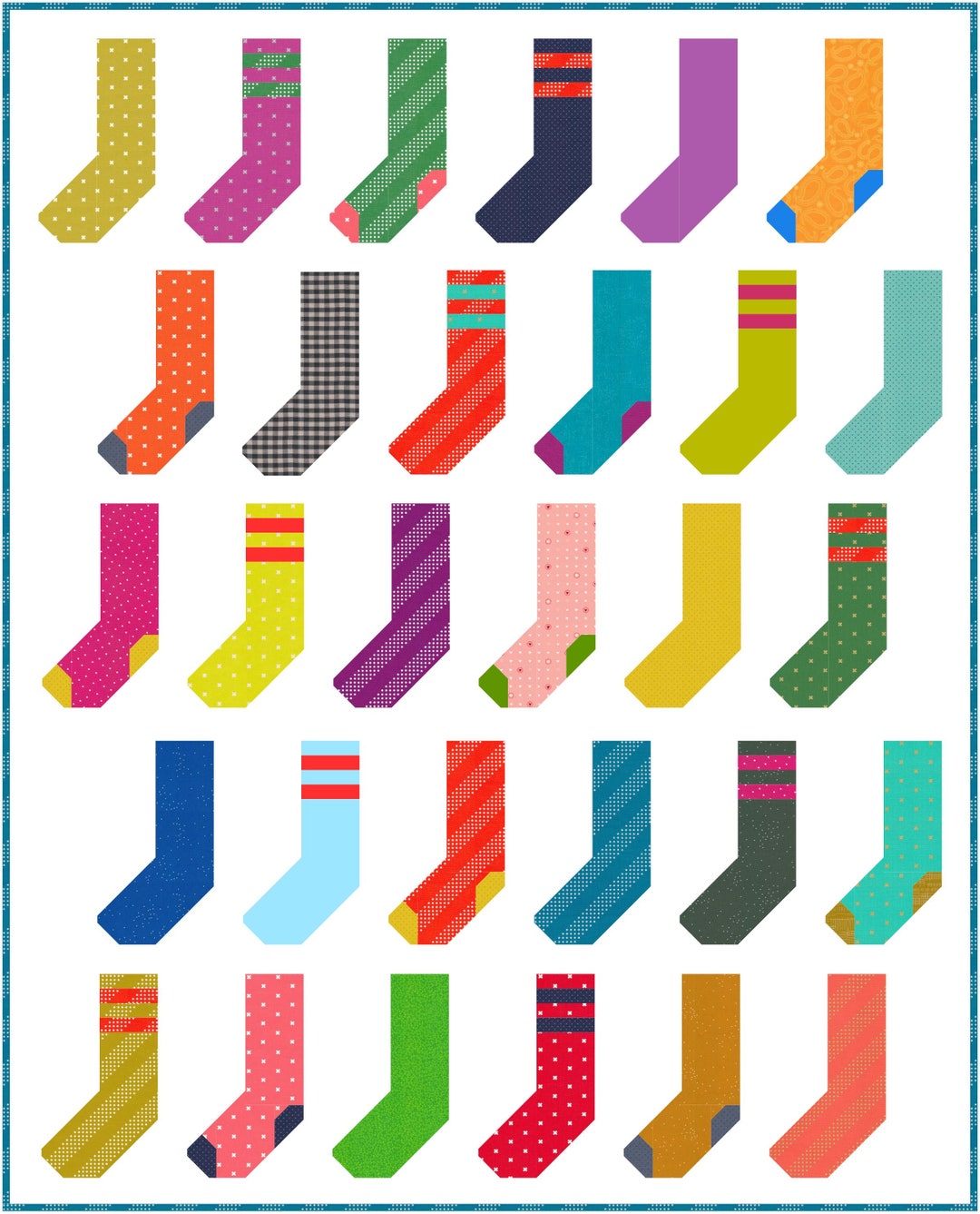 The Sock Quilt || PDF Quilt Pattern || Modern Easy Quilt Design - Etsy