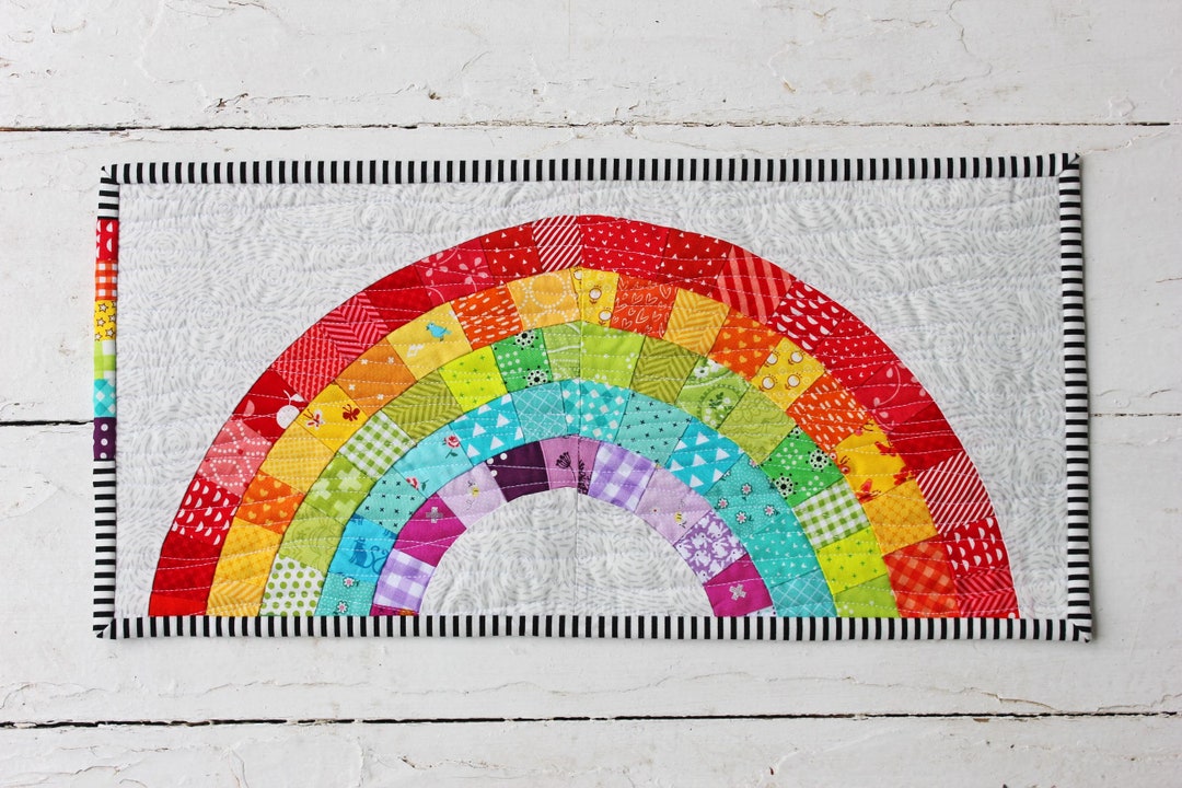 Scrappy Rainbow PDF Mini Quilt Pattern - Etsy