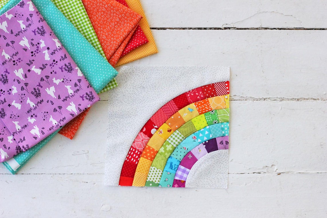 Scrappy Rainbow PDF Mini Quilt Pattern | Etsy