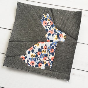 Bunny Foundation Paper Piecing PDF Digital Pattern Modern Geometric ...