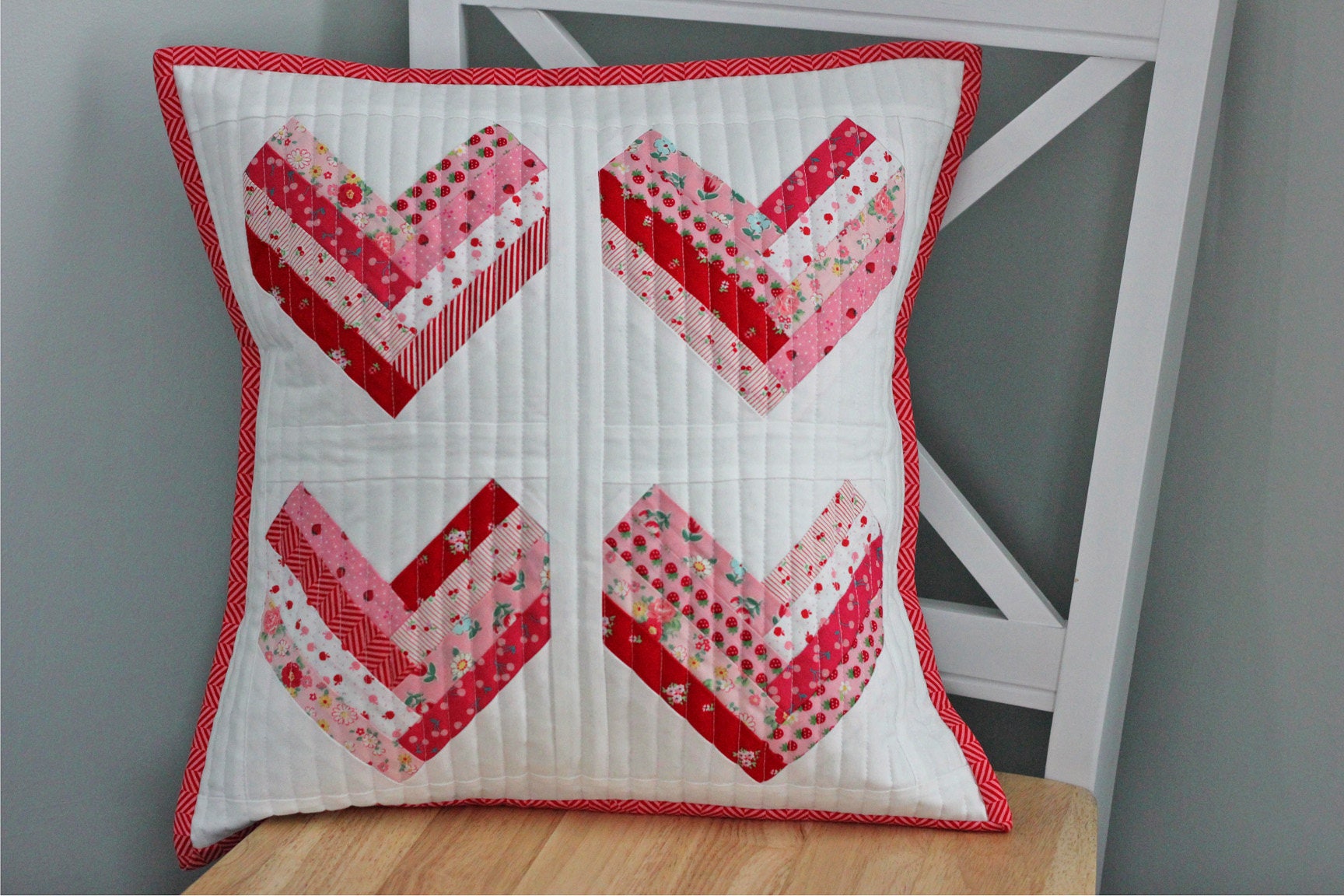 Herringbone Heart Paper Pieced PDF Quilt Block Pattern | Etsy