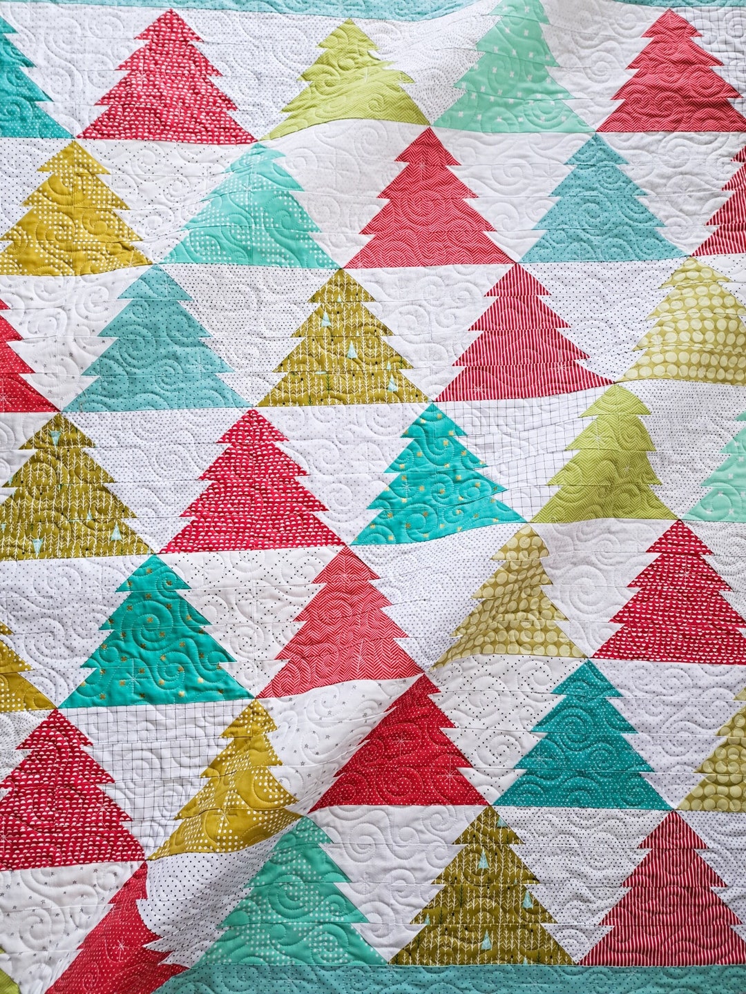 Merry Little Trees Quilt and Table Runner Pattern Bundle || Digital ...