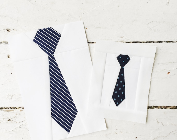 My Daddy's Tie Quilt and Foundation Paper Piecing Quilt Block Patterns || Father's Day Quilt ...