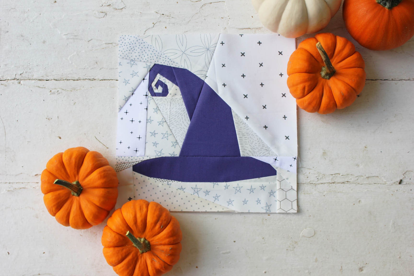 Witch's Hat Foundation Paper Pieced FPP Quilt Block | Etsy