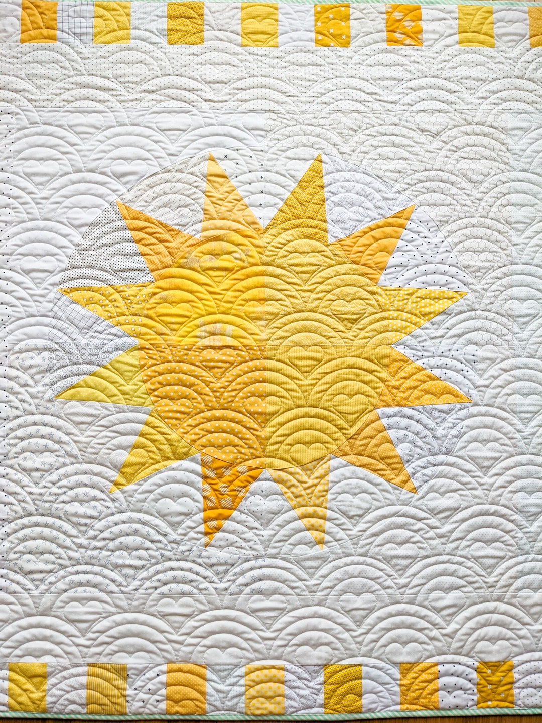 Jumbo Sunshine PDF Baby and Throw Quilt Pattern || Modern Baby Blanket ...