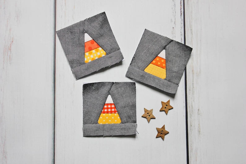 Candy Corn Foundation Paper Pieced FPP Quilt Block PDF Pattern | Etsy