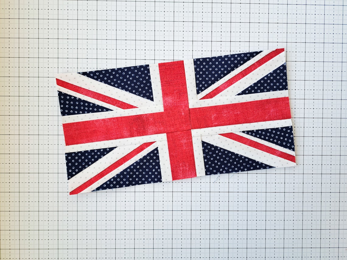 Union Jack Foundation Paper Piecing Quilt Block Pattern || British ...