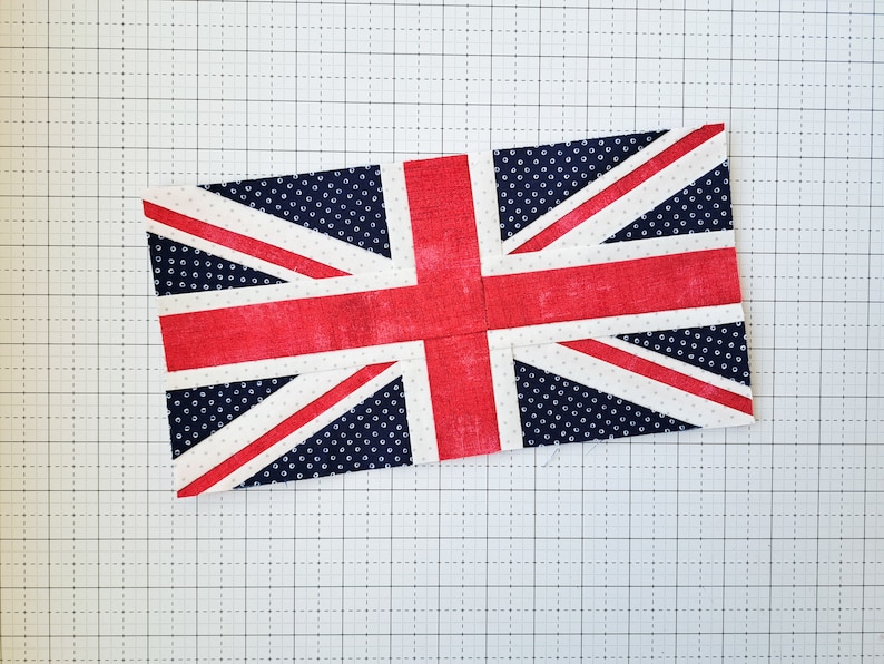Union Jack Foundation Paper Piecing Quilt Block Pattern || British ...