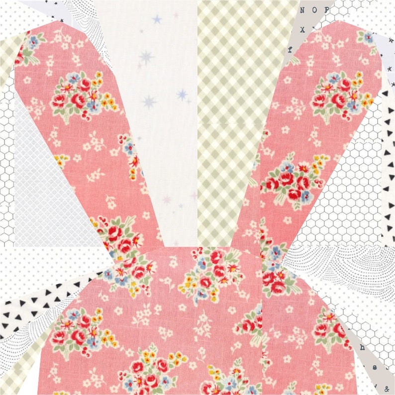 Peek-a-boo Bunny Paper Pieced PDF Quilt Block Pattern | Etsy