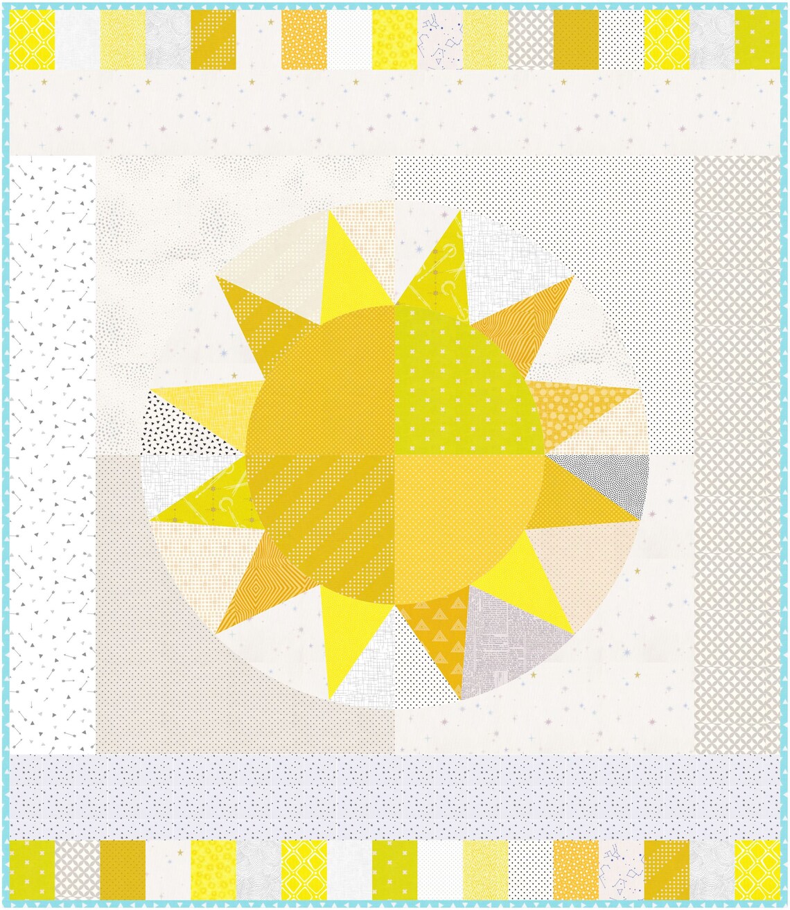 Jumbo Sunshine PDF Baby and Throw Quilt Pattern Modern Baby - Etsy