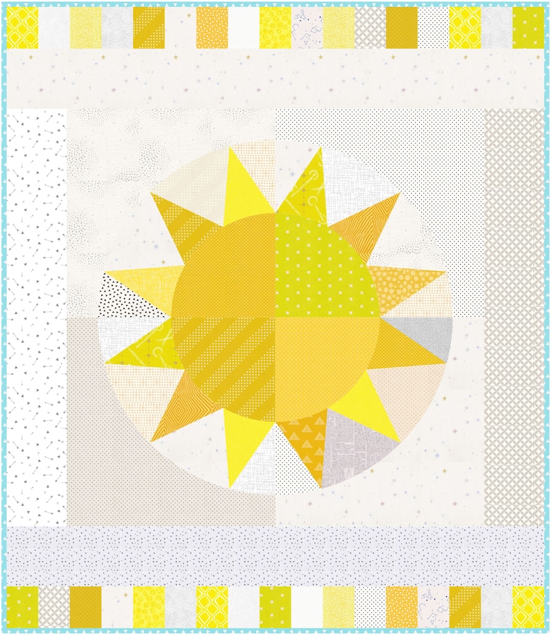 Jumbo Sunshine PDF Baby and Throw Quilt Pattern Modern Baby - Etsy