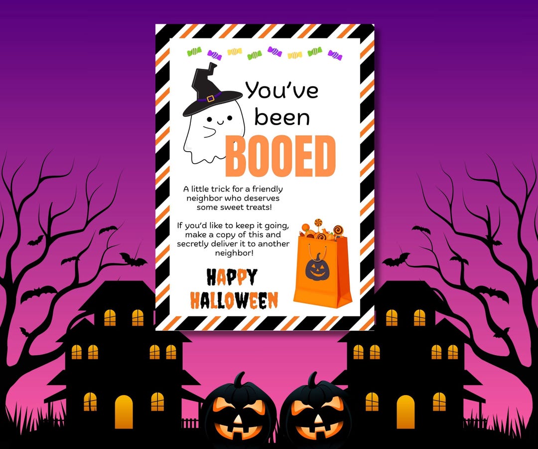 You've Been Booed Card - Etsy