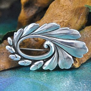 Viking Craft Brooch // 18 Grams Sterling Silver ~ Art Nouveau Flower ...