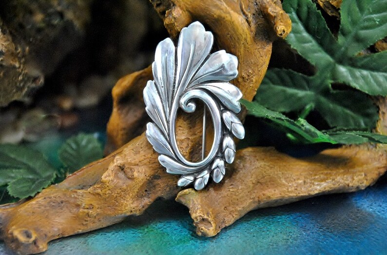 Viking Craft Brooch // 18 Grams Sterling Silver Art Nouveau - Etsy