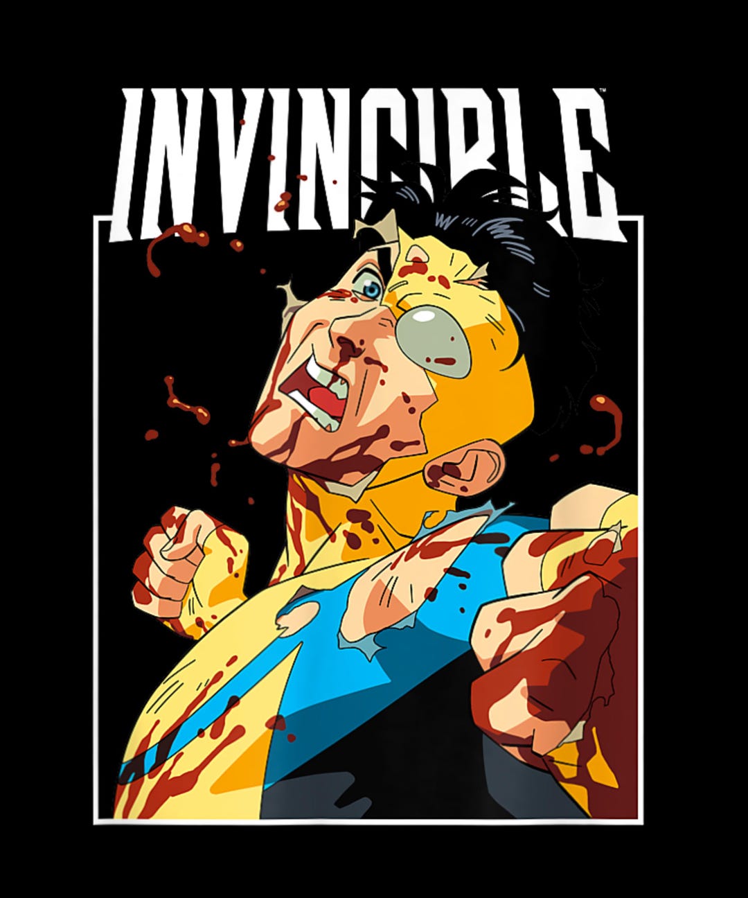 Invincible - Battle Damaged Mark Character Logo PNG - Etsy
