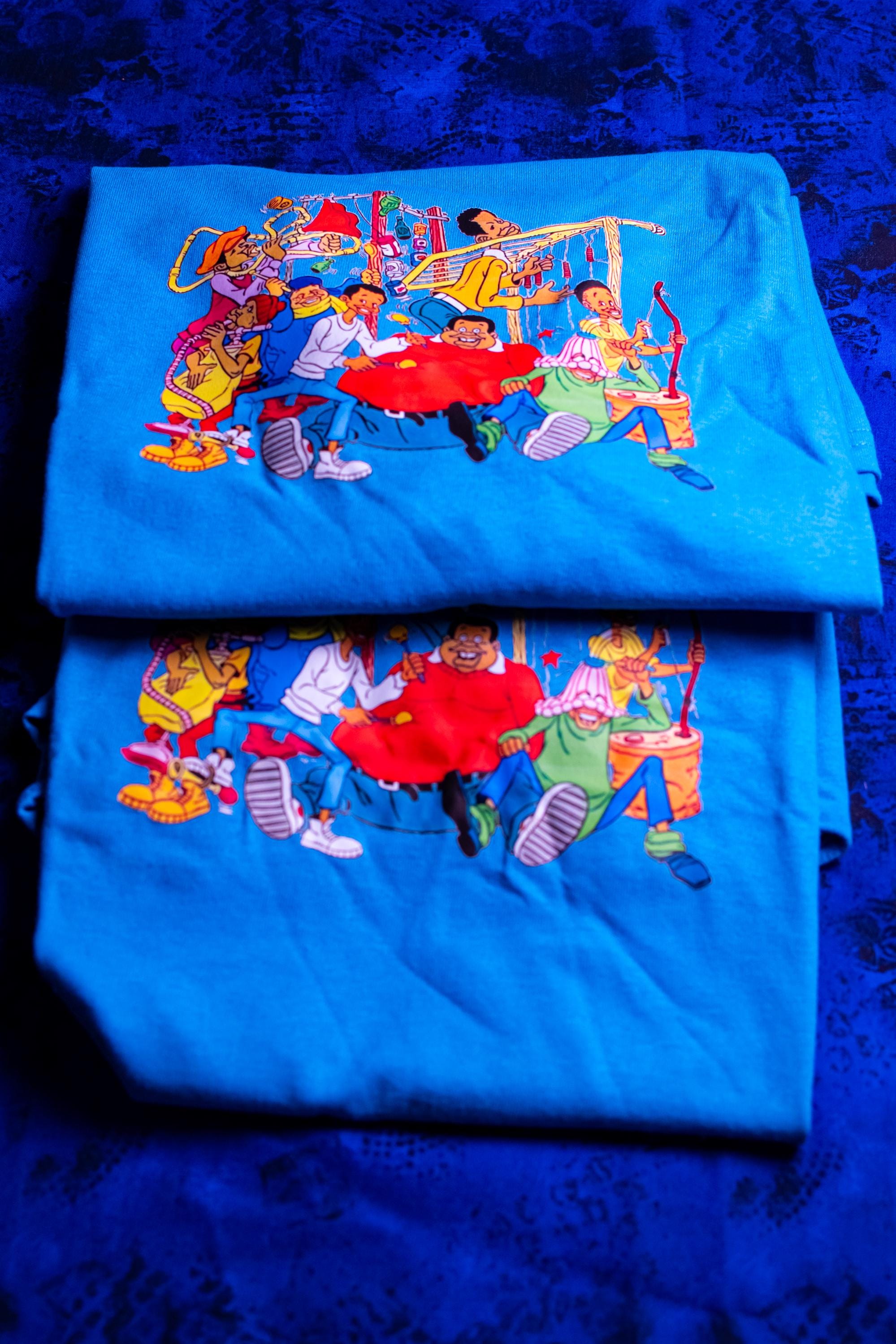Blue "fat Albert & Junkyard Gang" - Unisex Heavy Cotton Graphic T-shirt ...