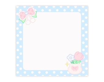Charming Pink Bow Post-it® Note Pads, Cute Sticky Notes, Kawaii Office ...