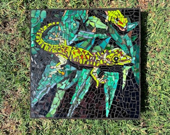 Gecko Stained Glass - Etsy