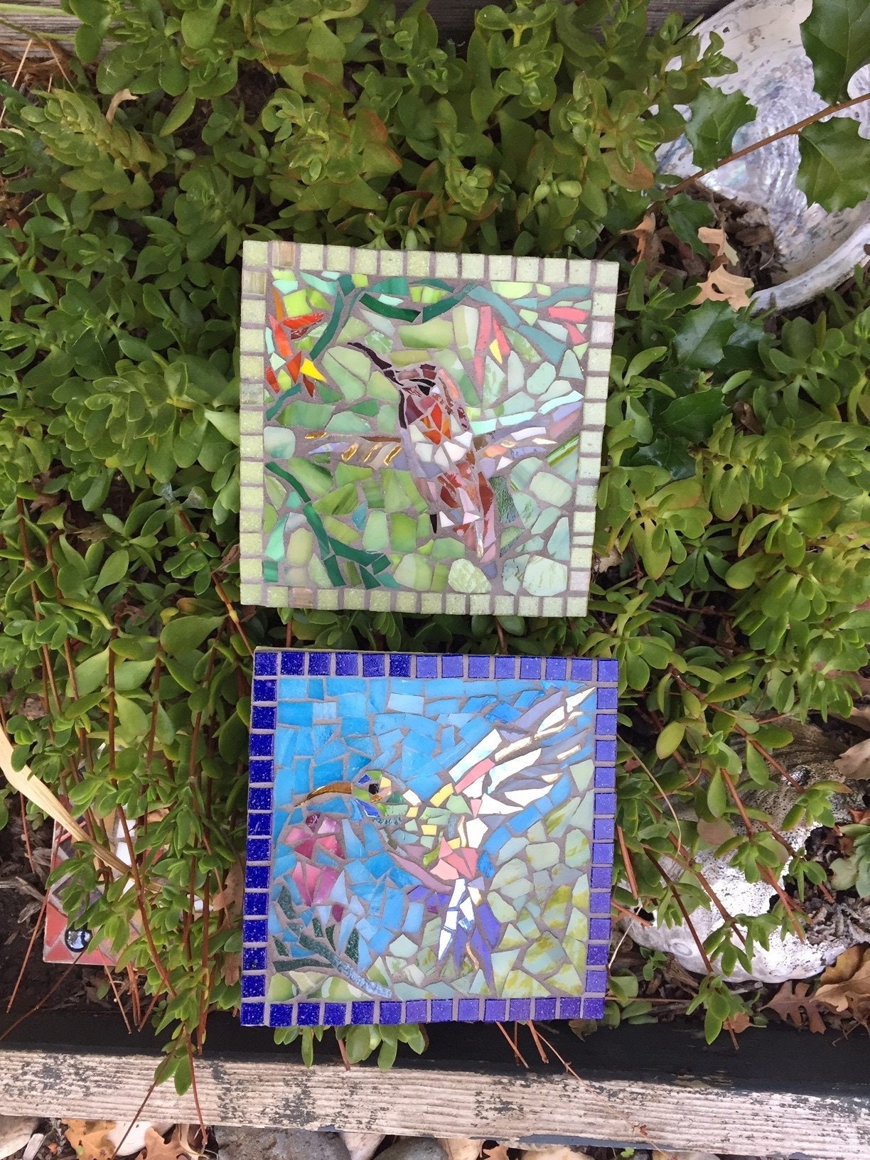 Hummingbird Stained Glass Mosaic Tile – 6x6 Backsplash Art - Etsy