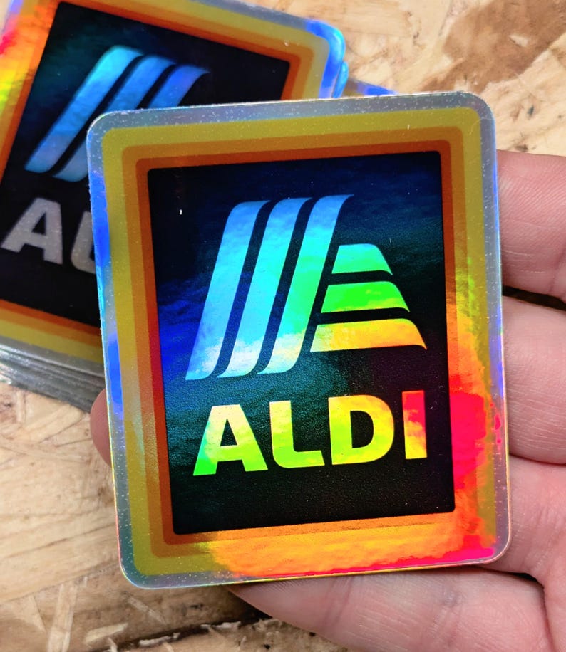 ALDI Logo Holographic Decal Sticker - Etsy