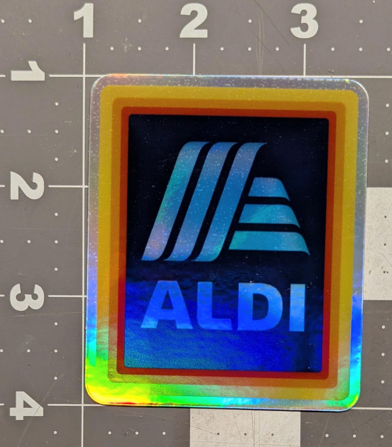 ALDI Logo Holographic Decal Sticker - Etsy