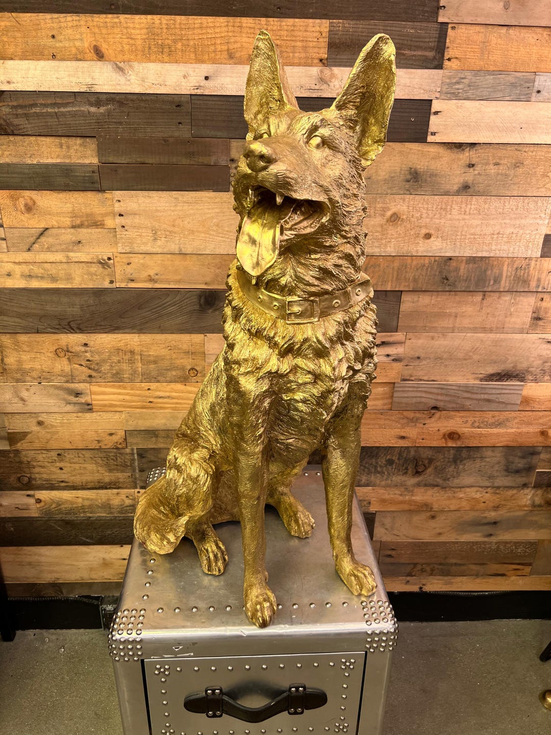 Handmade Brass German Shepherd Statue Life Size Dog Sculpture - Etsy