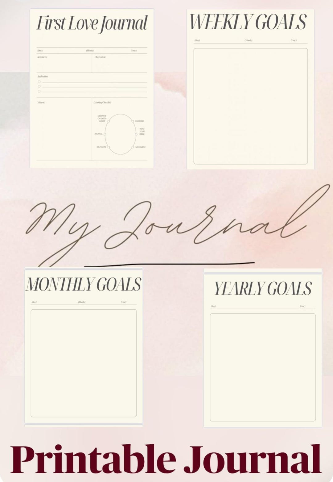 Printable Journal - Etsy