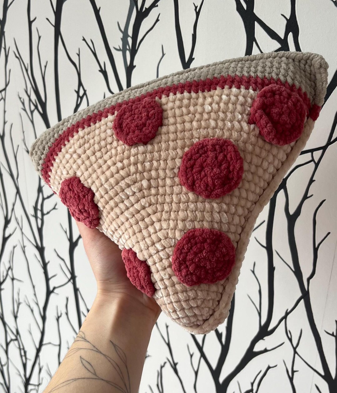 Crocheted Amigurumi Pizza Pillow - Etsy