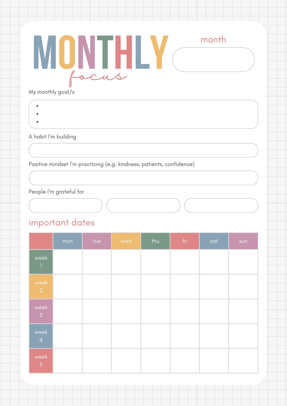 Teen Student Planner | Homework, Exam, & Study Schedule (digital ...