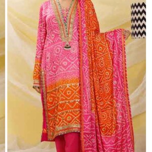 Pure Silk Pakistani Suit: Mukesh Work Mehndi Dress - Etsy