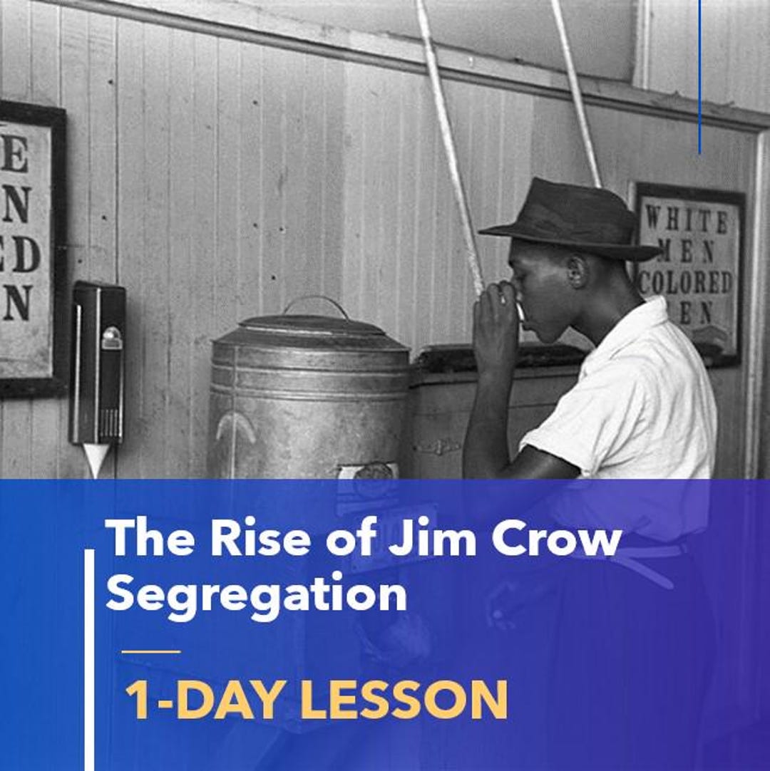 Reconstruction Lesson Plan Segregation, Plessy V. Ferguson, Separate ...