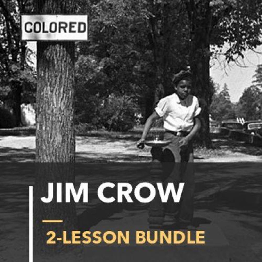 Jim Crow Lesson Plan Bundle 2 US History Lessons: Slides, Guided Notes ...
