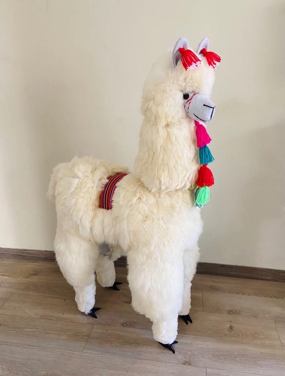 Big Alpaca Fur Toy - Handmade - Alpaca Big Stuffed Animal - Large ...