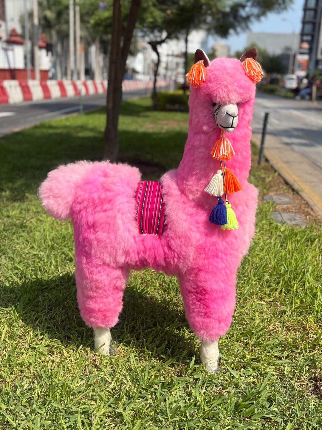 Big Alpaca Fur Toy - Handmade - Alpaca Big Stuffed Animal - Large ...