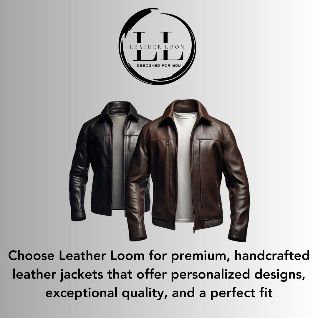 Custom Men's Leather Jacket – Handmade, Genuine Leather, Personalized ...